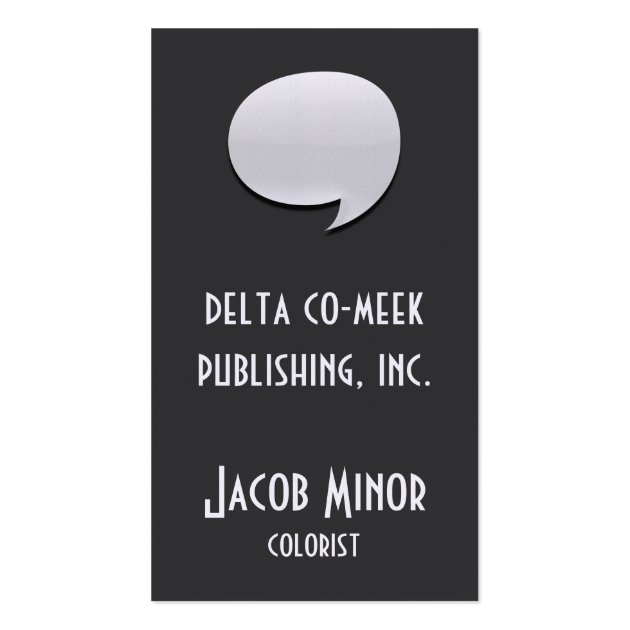 Speech Bubble Card [3d] Business Card Templates