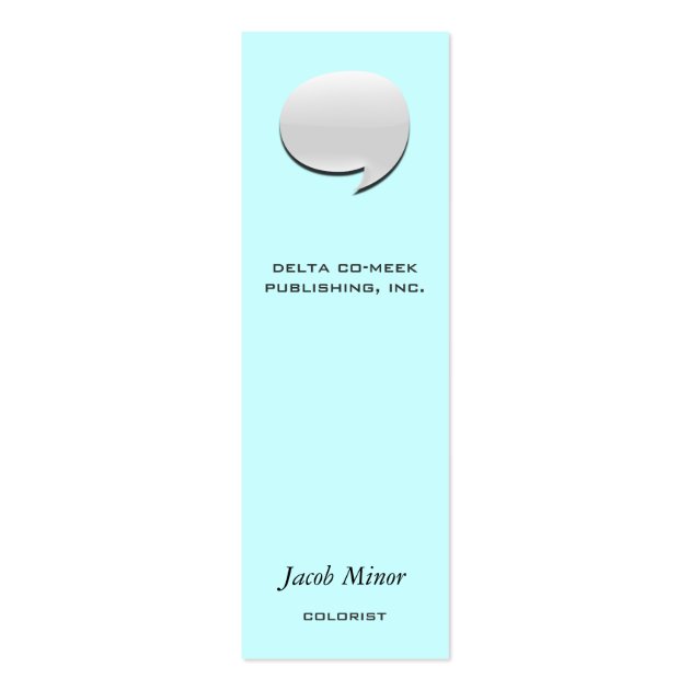 Speech Bubble Card [3d] Business Cards