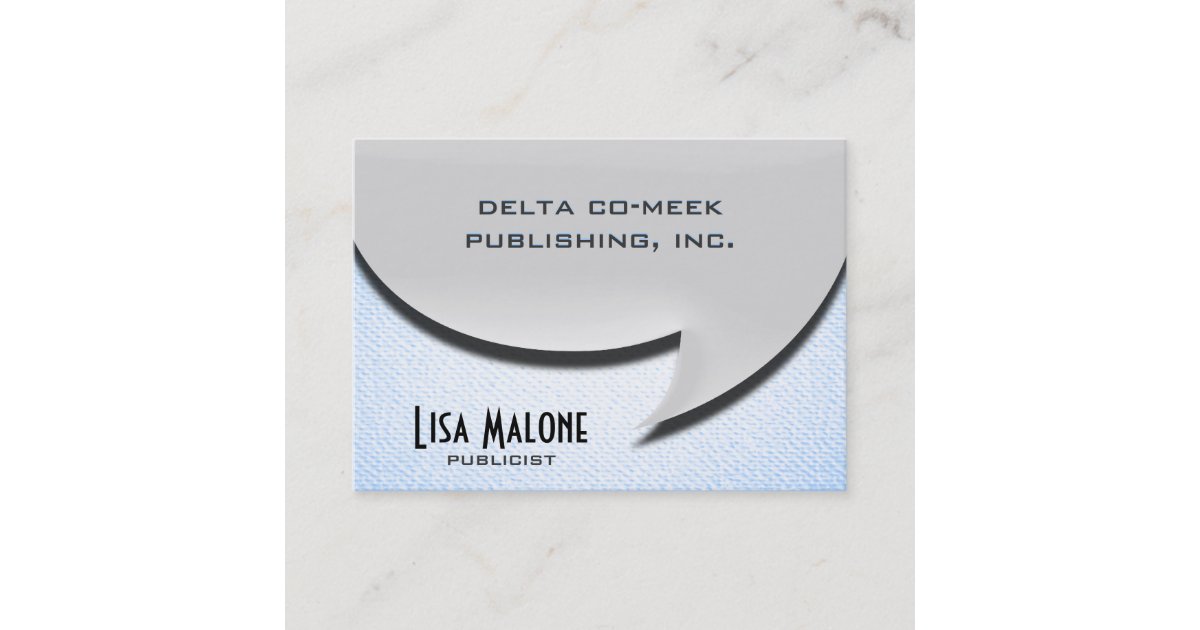 Speech Bubble Card [3d style] | Zazzle