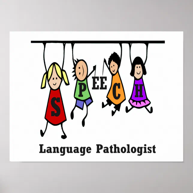 Speech-Language Pathologist Kids Poster | Zazzle