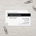 Speech Pathologist Business Card | Zazzle