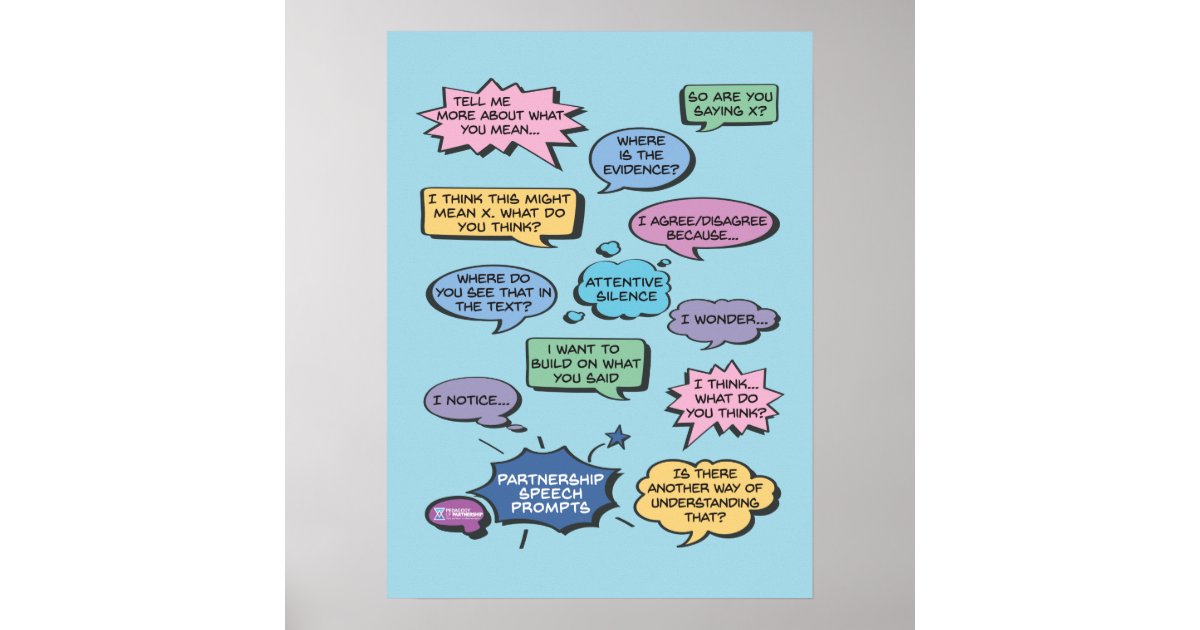Speech Prompt Bubble 18x24 Poster | Zazzle