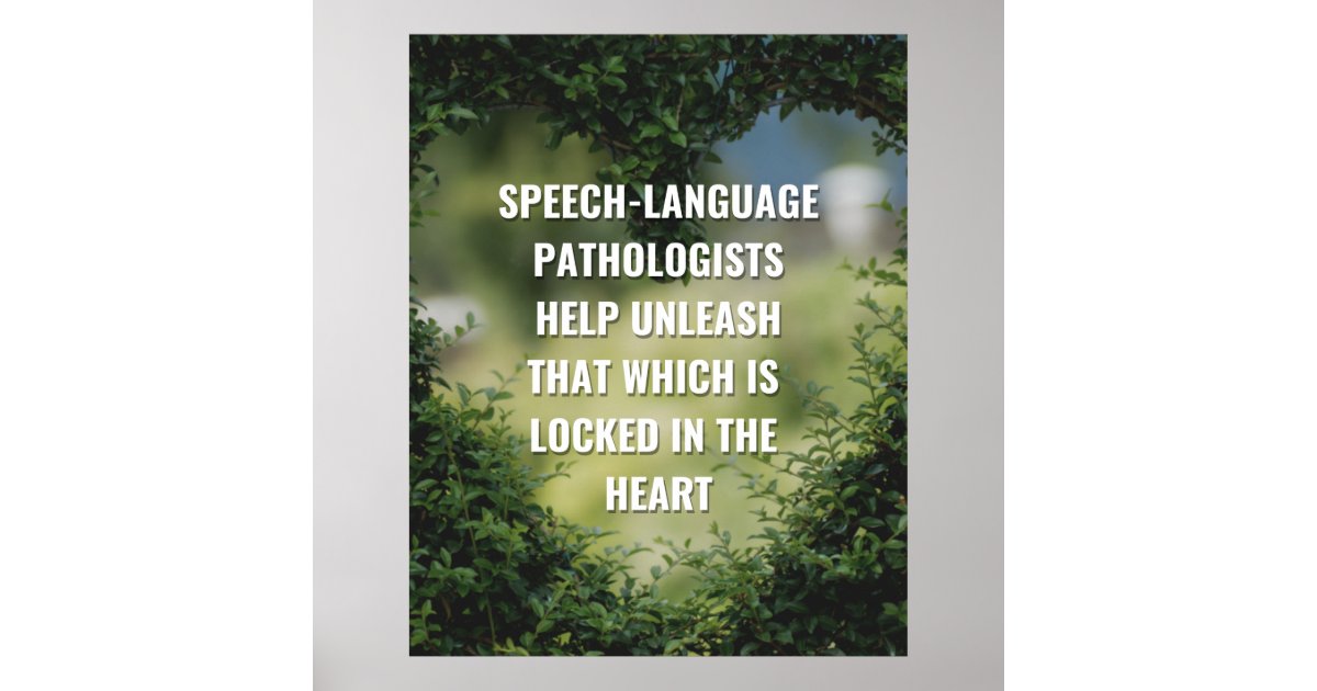 Speech Therapist (SLP) Office Poster | Zazzle