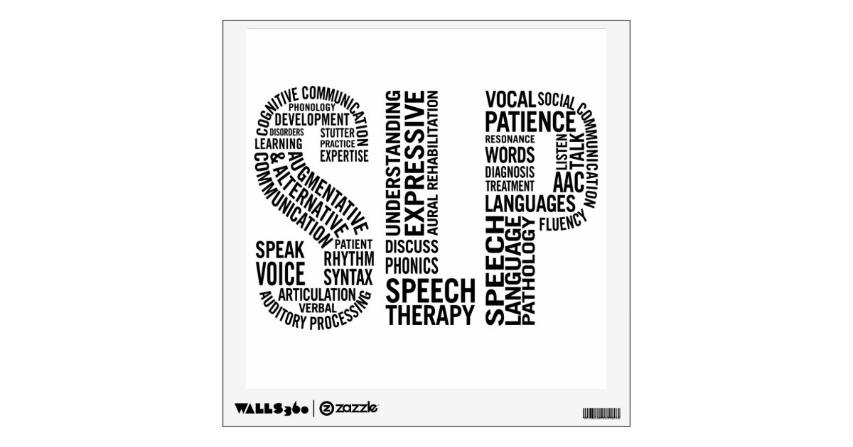 Speech Therapist SLP Wall Decal | Zazzle