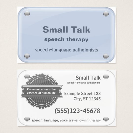 Speech Therapist - Speech-Language Pathologists Business Card | Zazzle.com