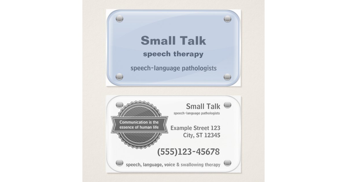 Speech Therapist - Speech-Language Pathologists Business Card | Zazzle.com