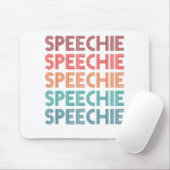 Speechie Retro Speech Pathology Pathologist SLP Mouse Pad | Zazzle