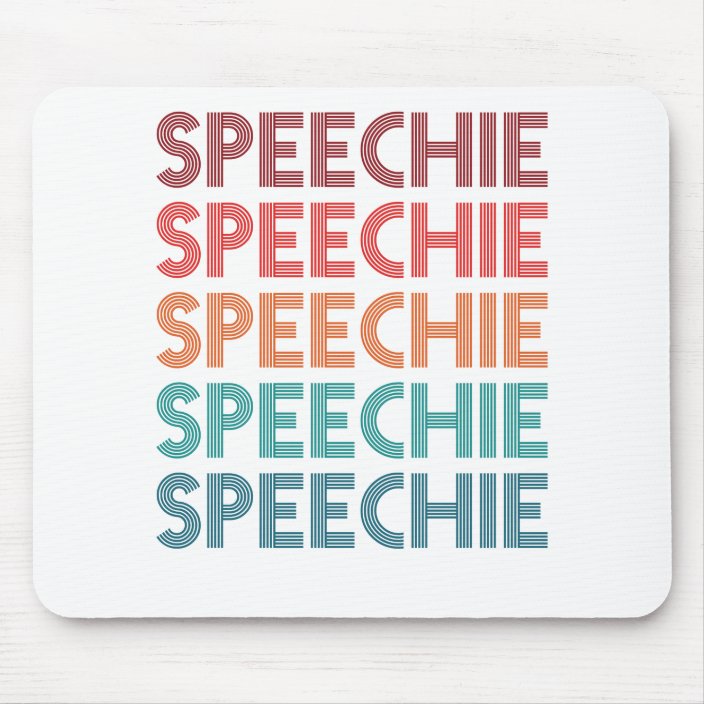 Speechie Retro Speech Pathology Pathologist SLP Mouse Pad | Zazzle.com