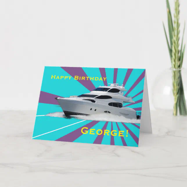 Speed Boat Card | Zazzle