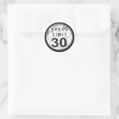 Speed Limit 30 MPH Grungy Sticker | Zazzle