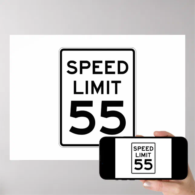 Speed Limit 55 MPH Sign | Zazzle