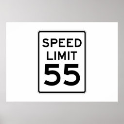 Speed Limit 55 MPH Sign | Zazzle