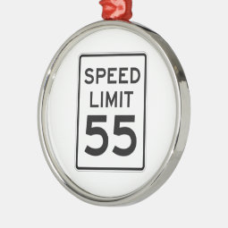 Speed Limit 55 MPH Sign Metal Ornament | Zazzle