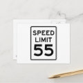 Speed Limit 55 MPH Sign Postcard | Zazzle