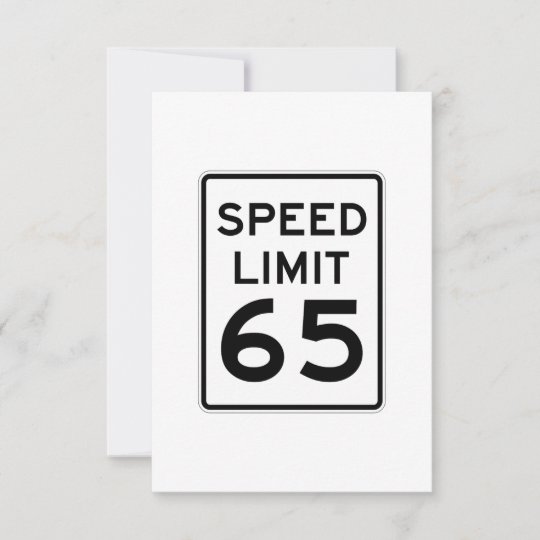 Speed Limit 65 MPH Sign | Zazzle.com