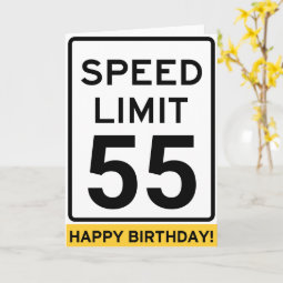 Speed Limit Birthday Card | Zazzle