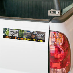 Speed Limit Bumper Sticker | Zazzle