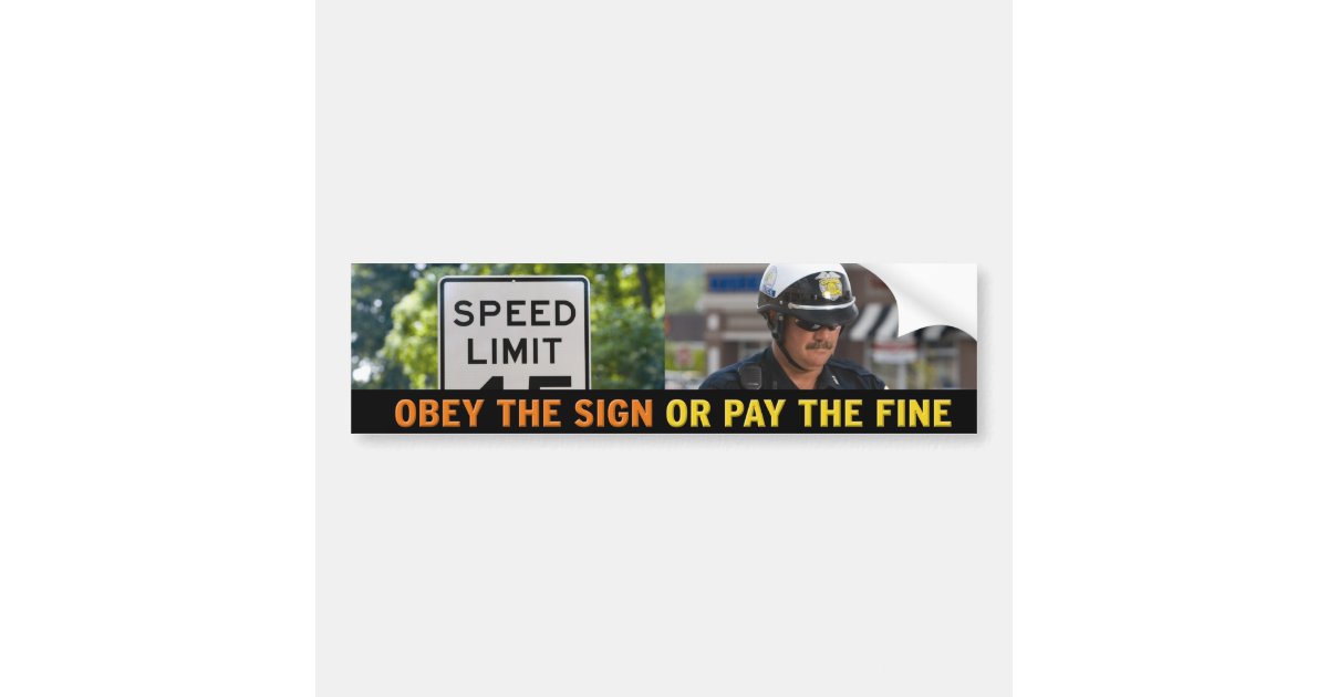 Speed Limit Bumper Sticker | Zazzle