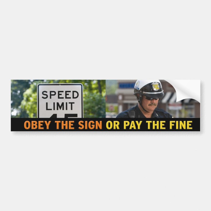 Speed Limit Bumper Sticker | Zazzle