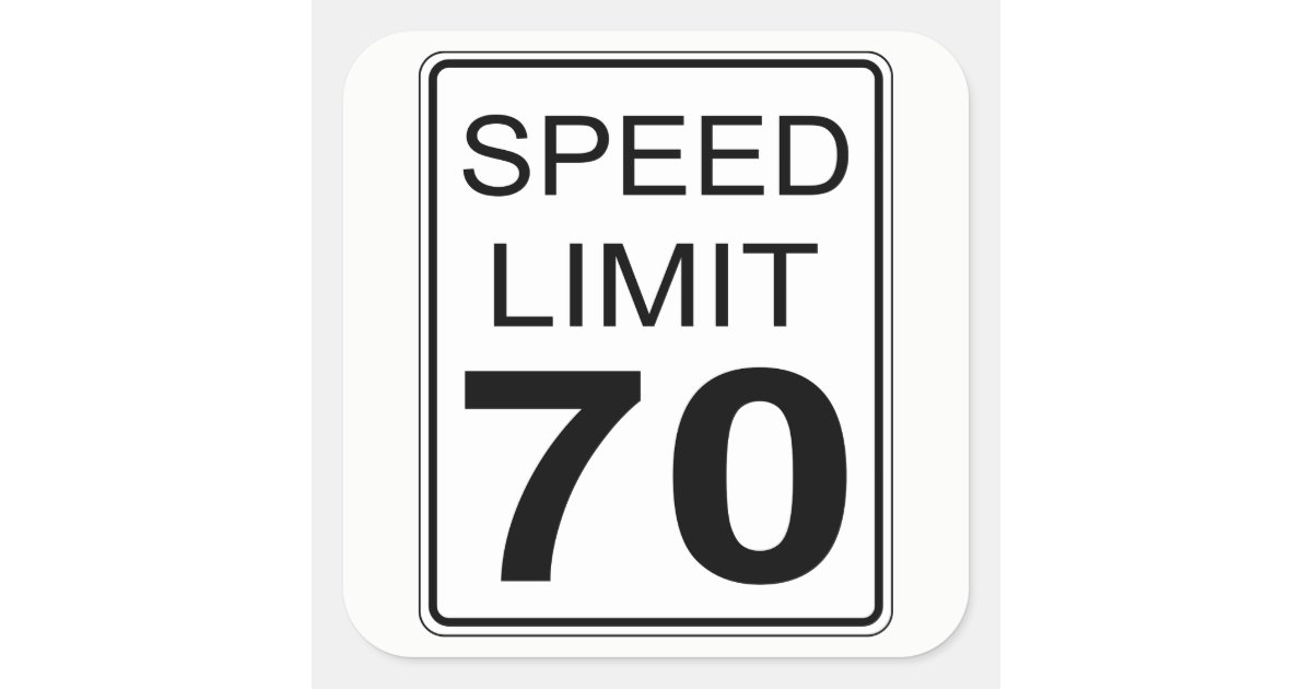 Speed Limit Square Sticker | Zazzle