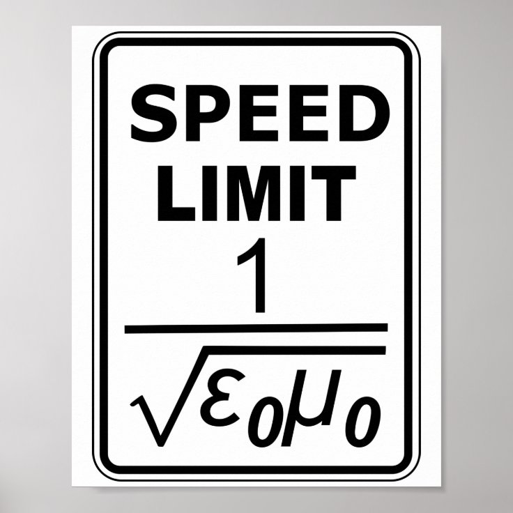 Speed of Light Limit Poster | Zazzle