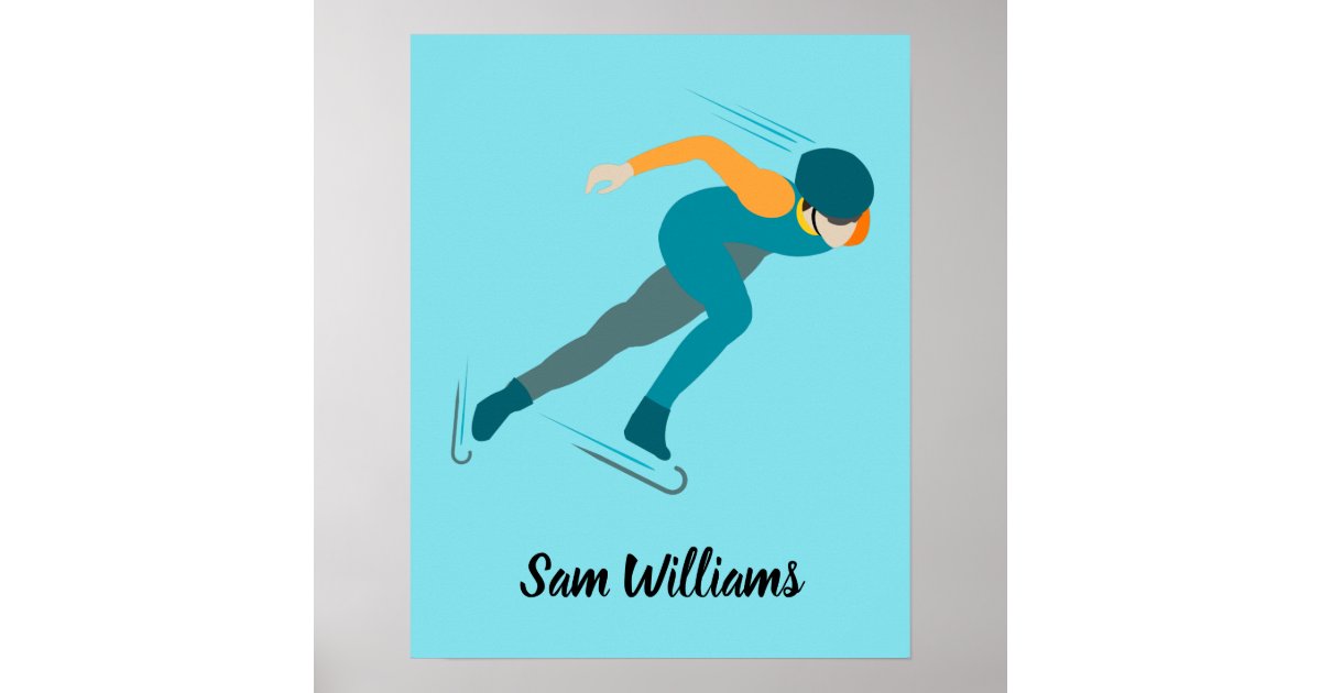 Speed Skating Poster | Zazzle