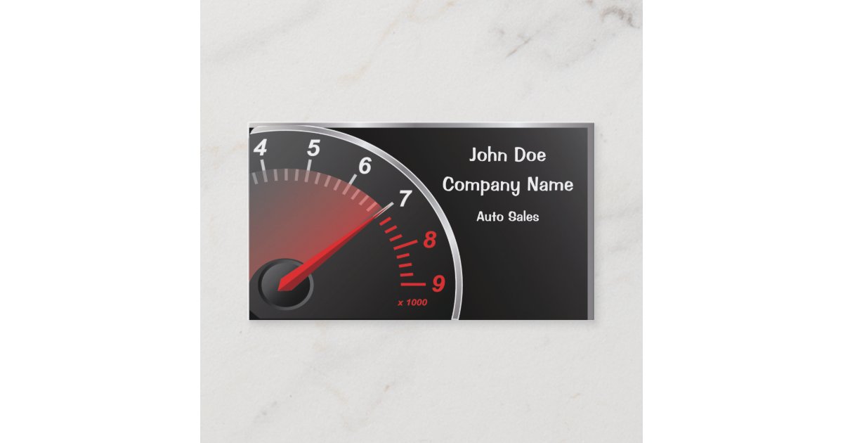 Speedometer Business Card | Zazzle