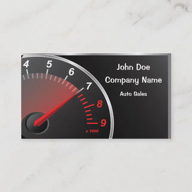 Speedometer Business Card | Zazzle