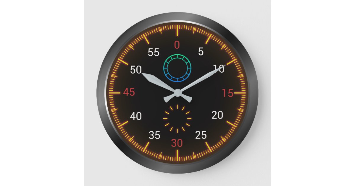 Speedometer Round Wall Clock | Zazzle