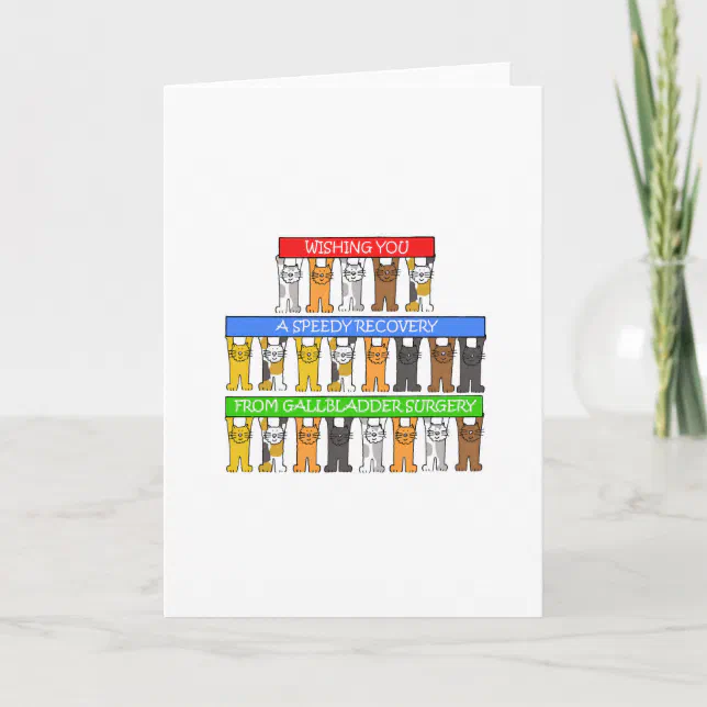 Speedy Recovery from Gallbladder Surgery Card | Zazzle