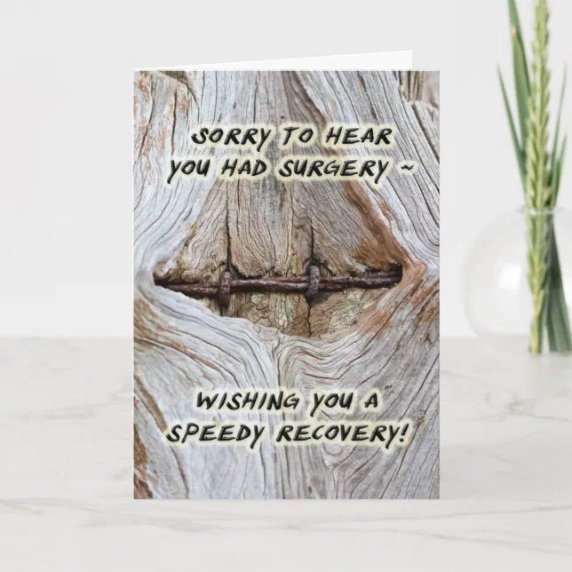 Speedy Recovery From Surgery Greeting Card | Zazzle
