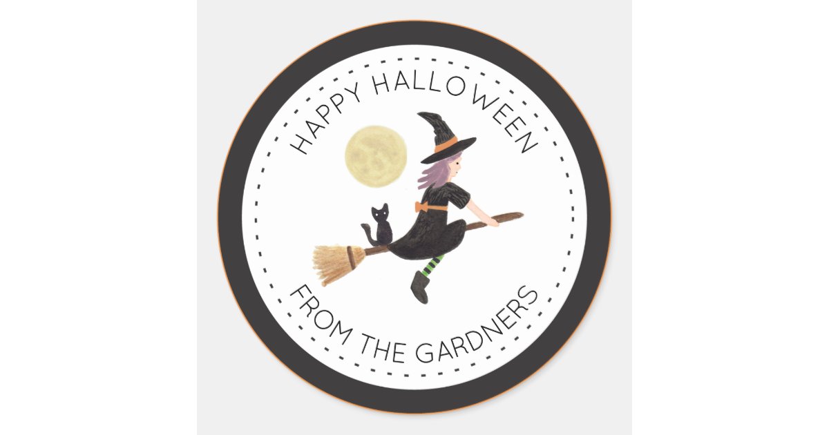 Spellbound Halloween Classic Round Sticker | Zazzle