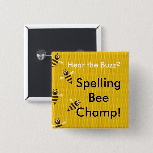 Spelling Bee Champ Button | Zazzle