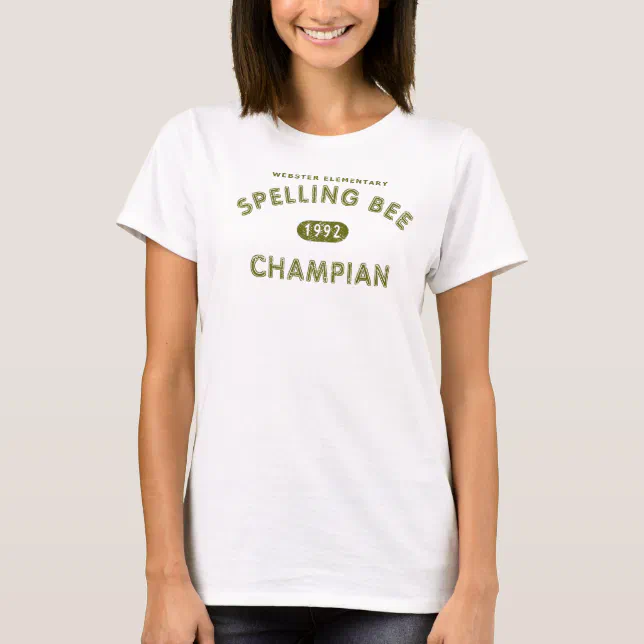 Spelling Bee Champian T Shirt Zazzle