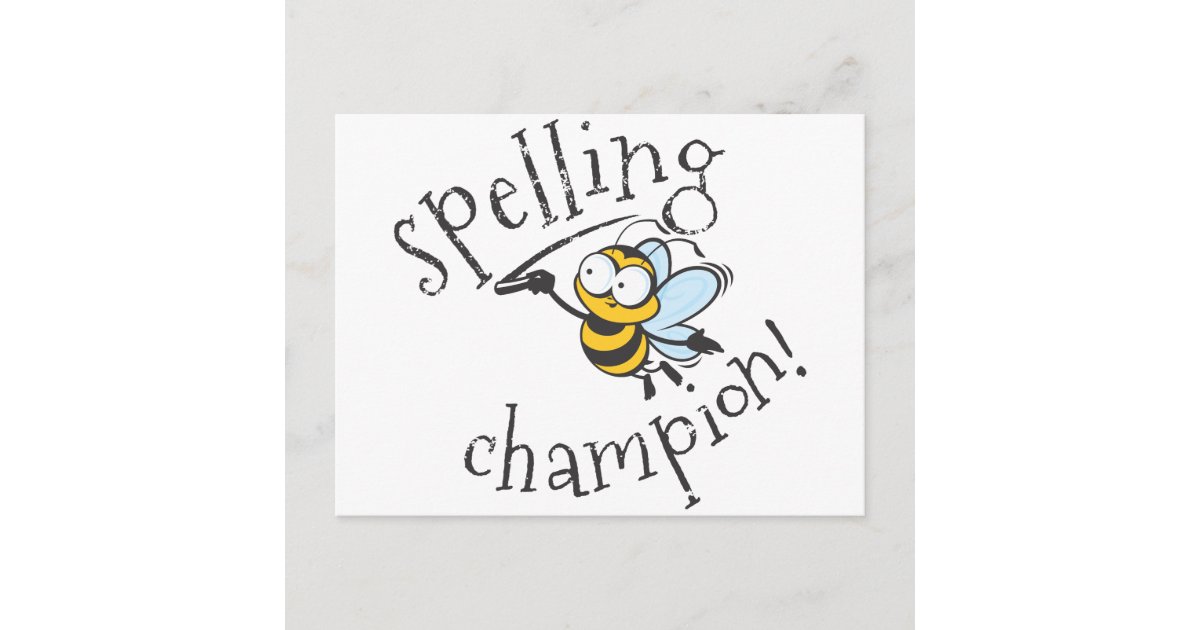 Spelling Bee Champion Postcard | Zazzle