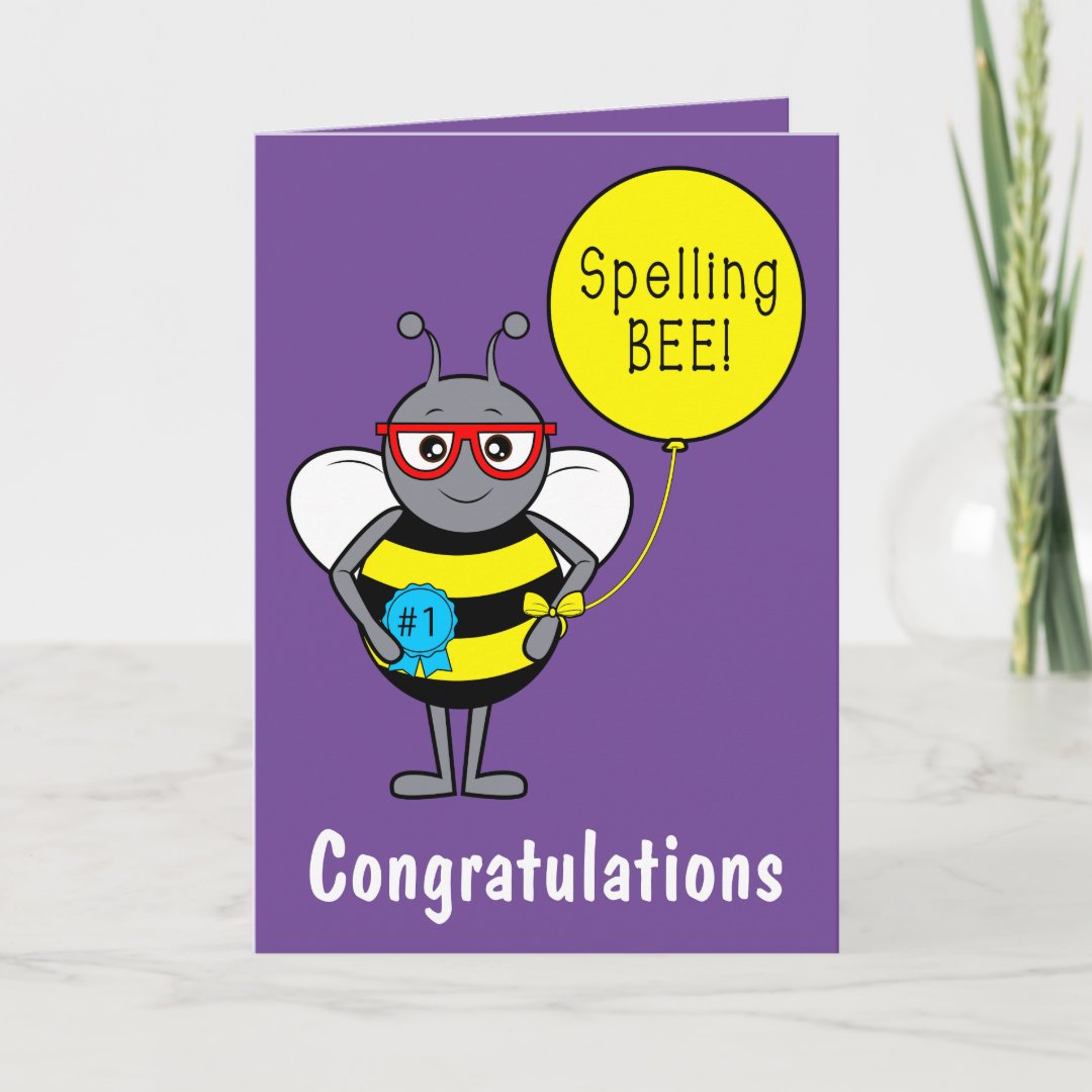 Spelling Bee Congratulations Card | Zazzle