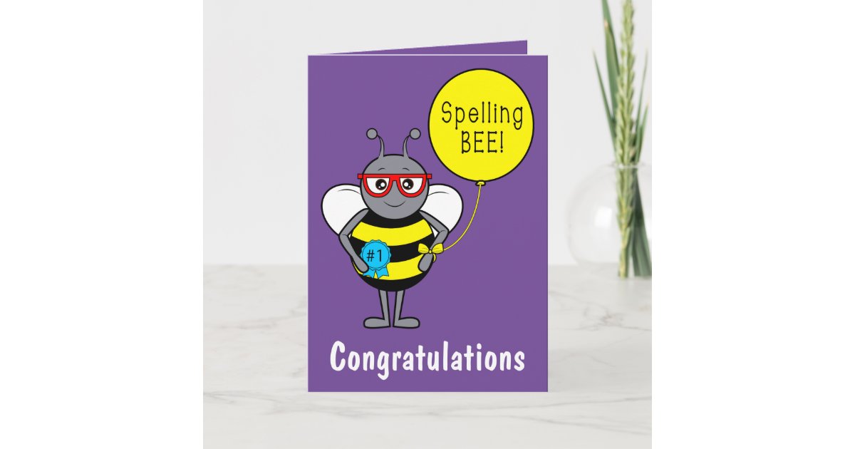 Spelling Bee Congratulations Card | Zazzle
