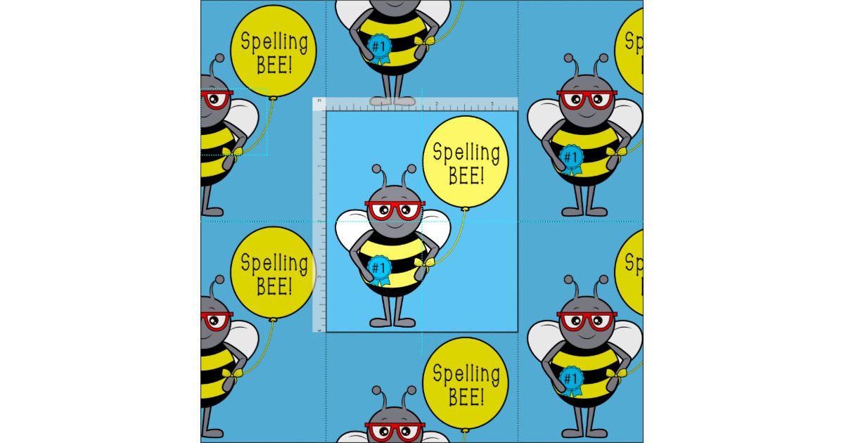 Spelling Bee First Prize Fabric | Zazzle