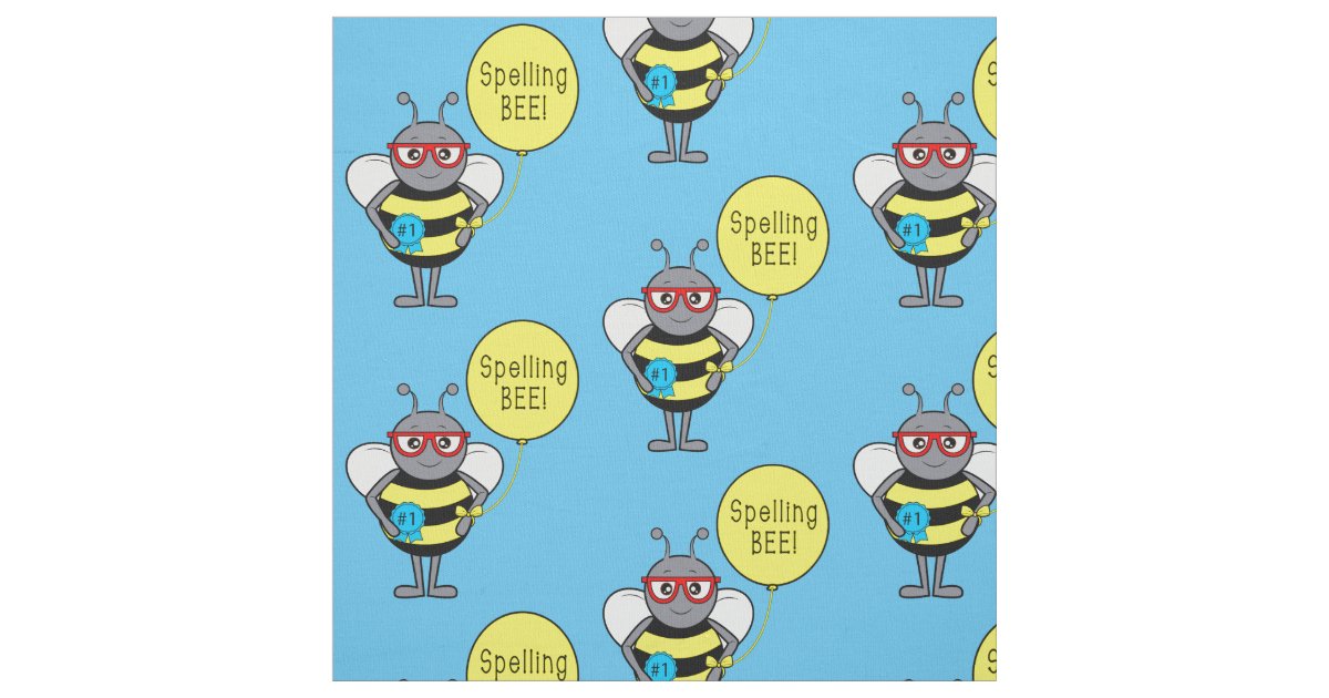 Spelling Bee First Prize Fabric | Zazzle
