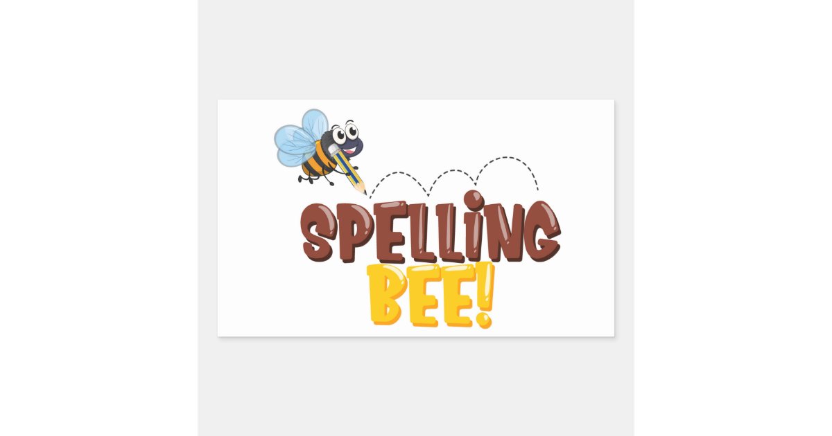 Spelling Bee Rectangular Sticker | Zazzle