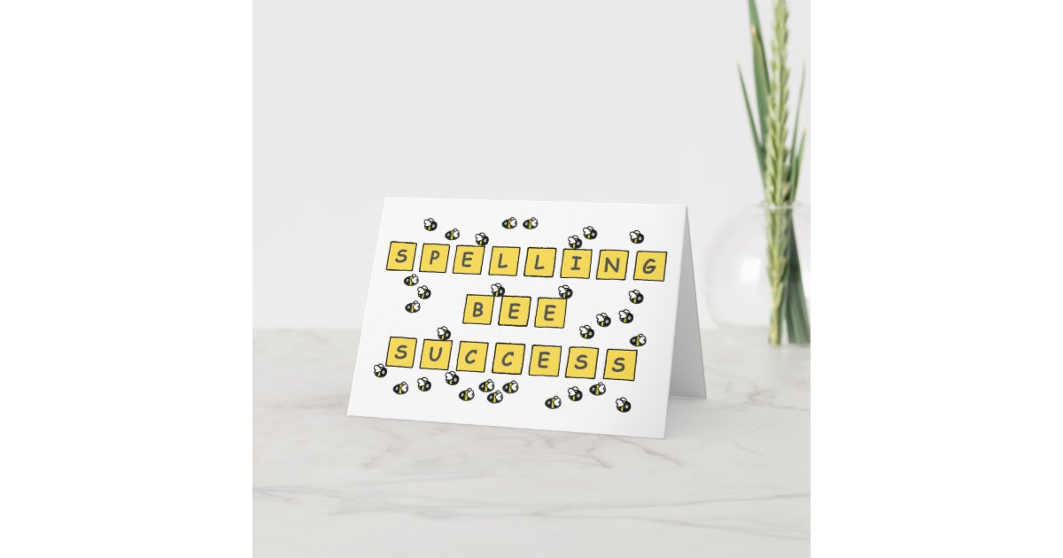 Spelling Bee Success Congratulations Card | Zazzle