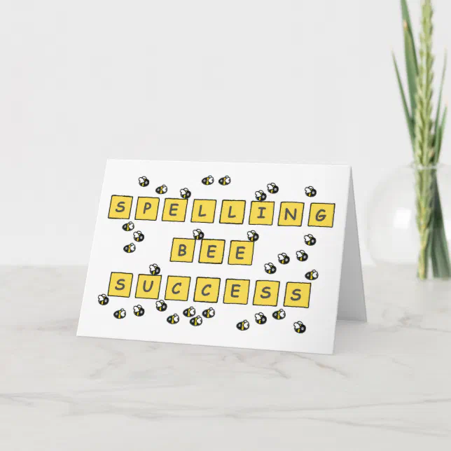 Spelling Bee Success Congratulations Card | Zazzle