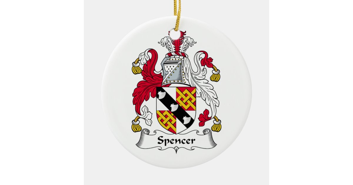 Spencer Family Crest Ceramic Ornament | Zazzle