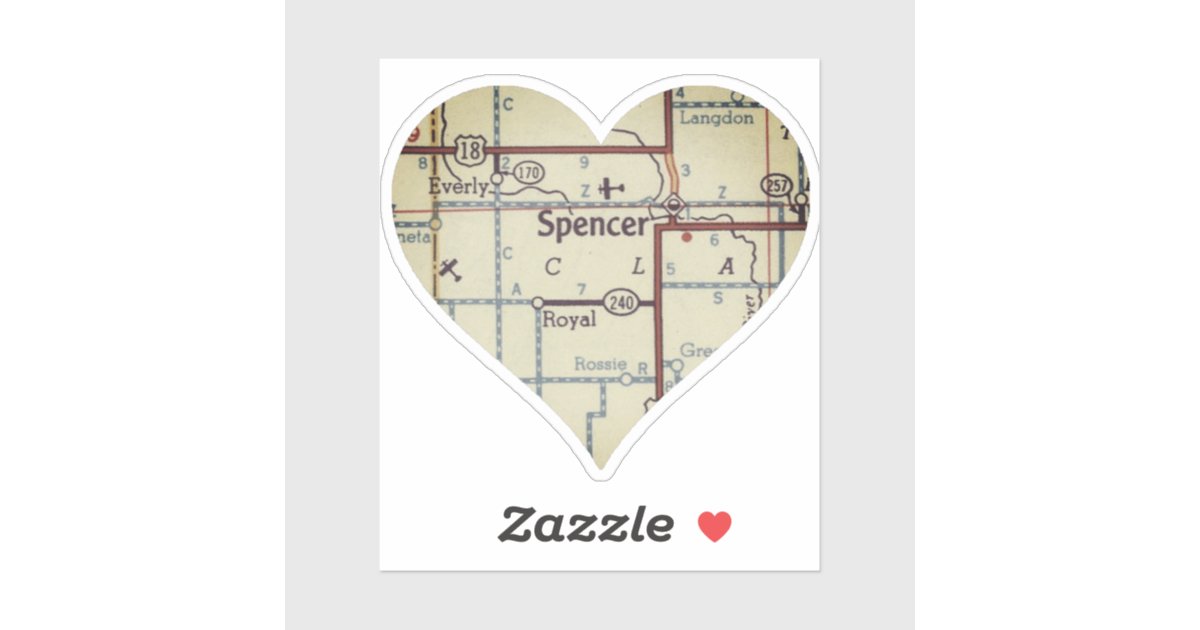 Spencer Iowa Sticker | Zazzle