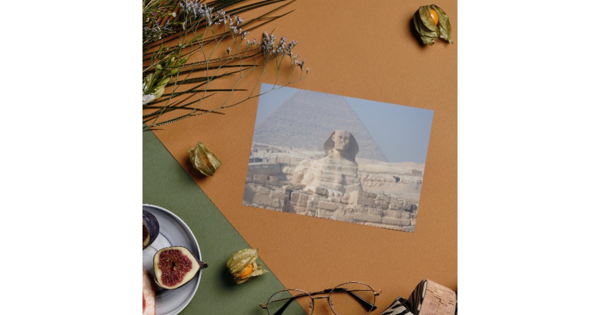 Sphinx and Pyramid in Egypt Postcard | Zazzle