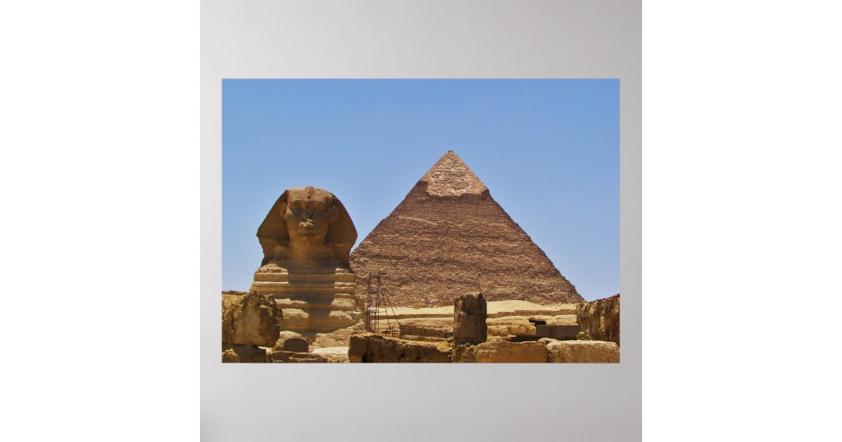 Sphinx And Pyramid Poster | Zazzle