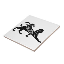Sphinx, Greek relief design Ceramic Tile | Zazzle