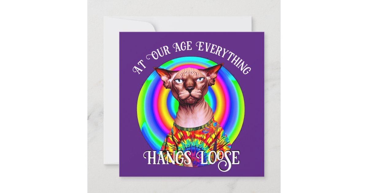 Sphynx Cat Over the Hill Birthday | Zazzle