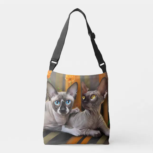Sphynx cats crossbody bag | Zazzle