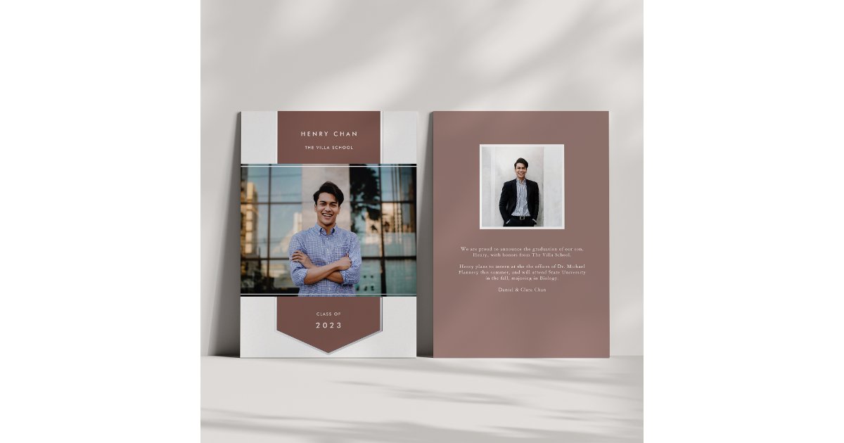 Spice | Foil Banner Photo Graduation Foil Invitation | Zazzle